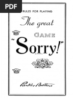 Sorry Rules | PDF | Playing Cards | Games Of Chance