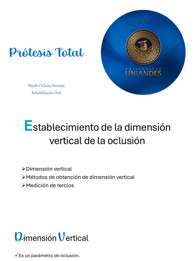 Dimensión Vertical | PDF | Odontología | Anatomía humana