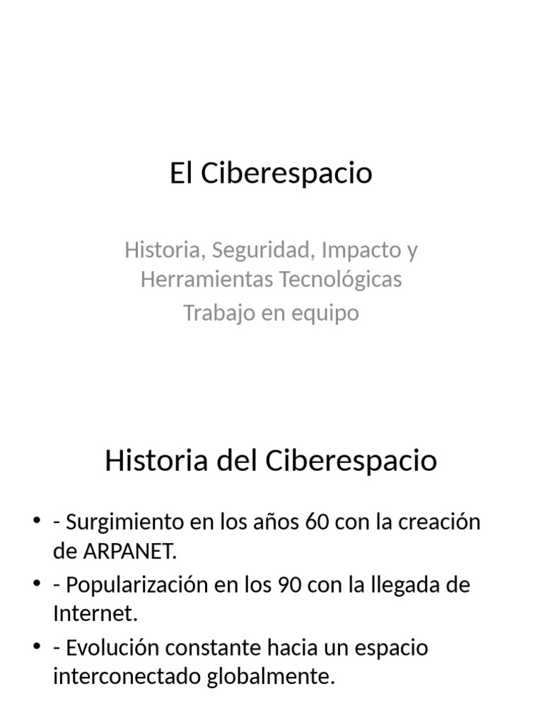 Ciberespacio Presentacion | PDF