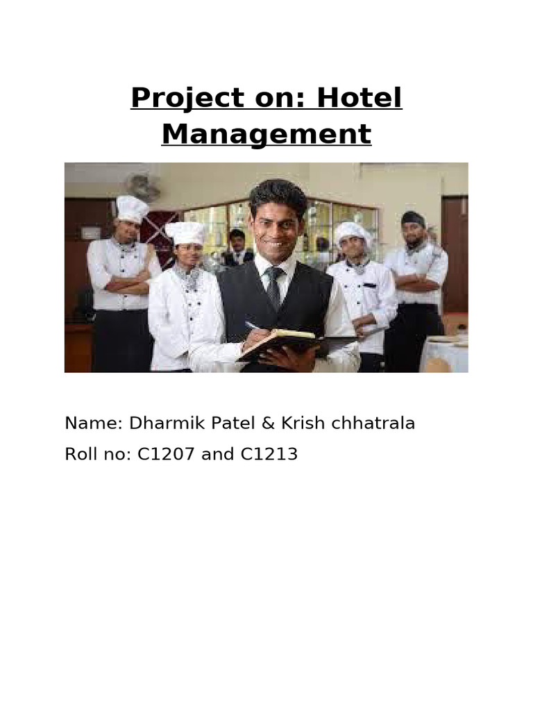 (Dharmik) Hotel Management | PDF | Computing | Software