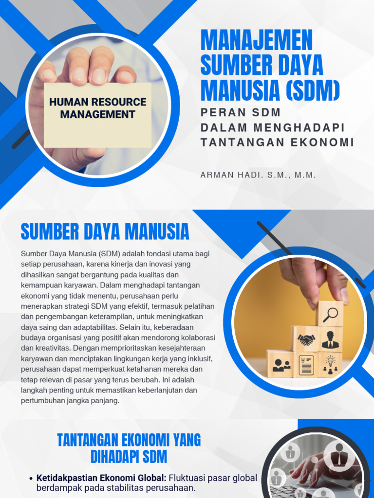 Peran SDM Dalam Menghadapi Tantangan Ekonomi | PDF