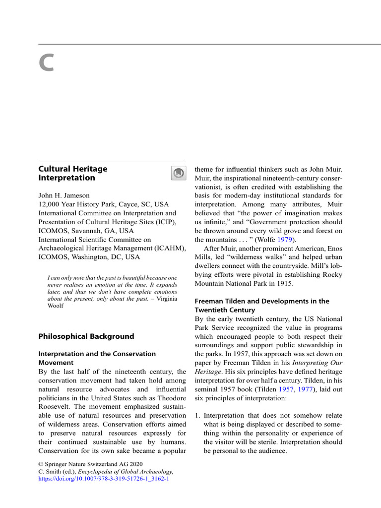 Cultural Heritage Interpretation | PDF | Multiculturalism | Cultural ...