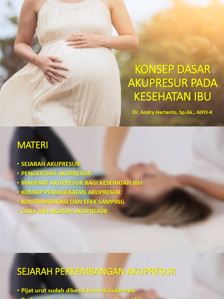 Konsep Dasar Akupresur Pada Kesehatan Ibu | PDF
