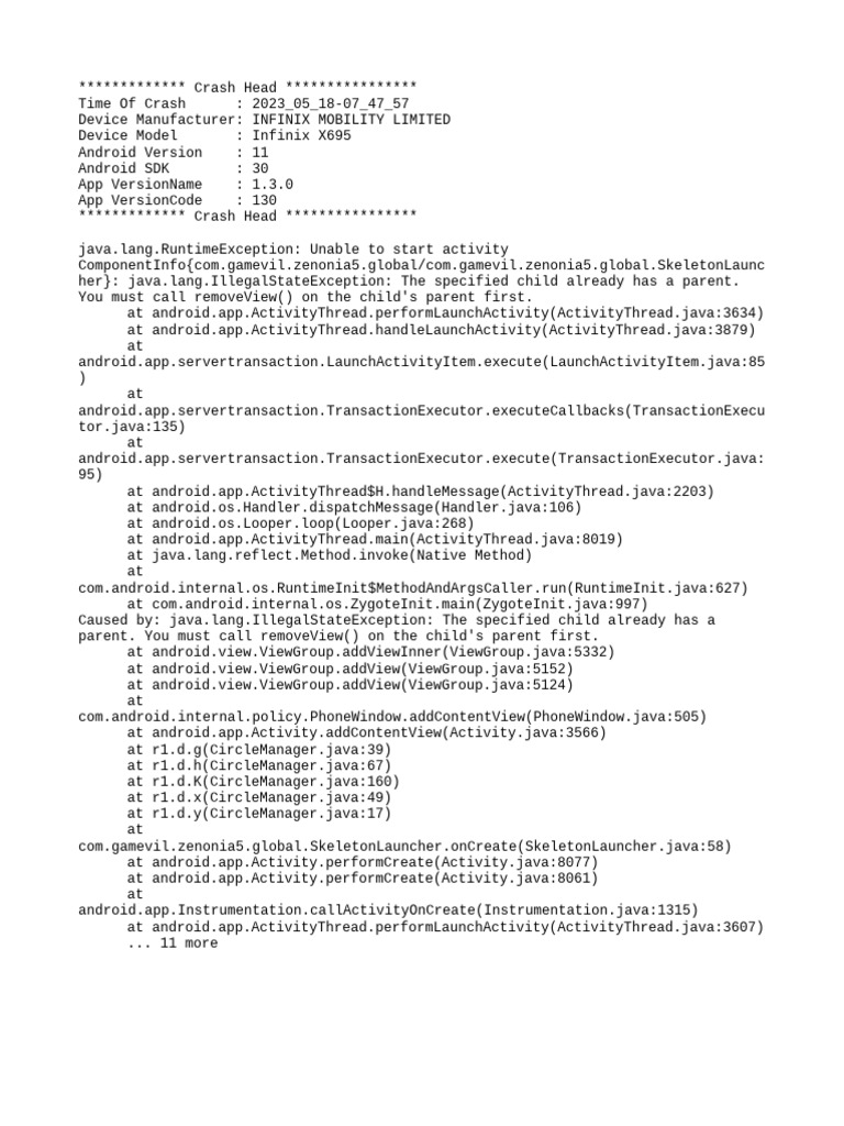 Mod Menu Crash 2023 05 18-07 47 57 | PDF | Java (Programming Language) | Android (Operating System)