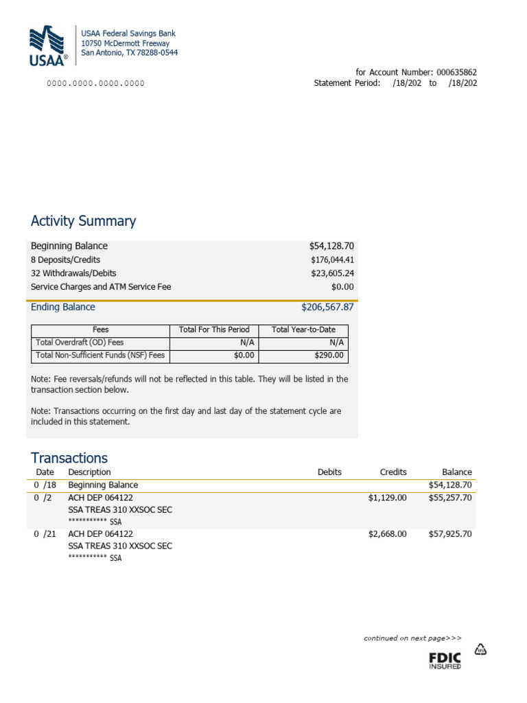 Bank - Usaa Classic Checking - 5812 | PDF | Transaction Account ...