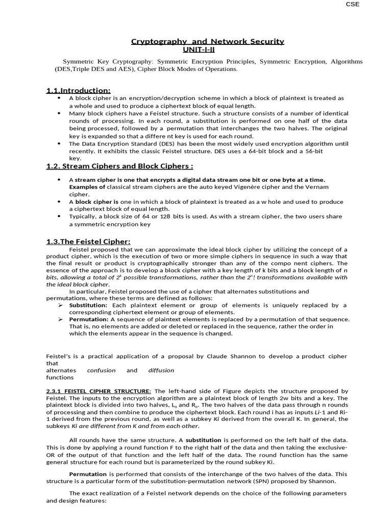 UNIT-1-II CNS (2023-24)(UPDATED) | PDF | Cipher | Encryption