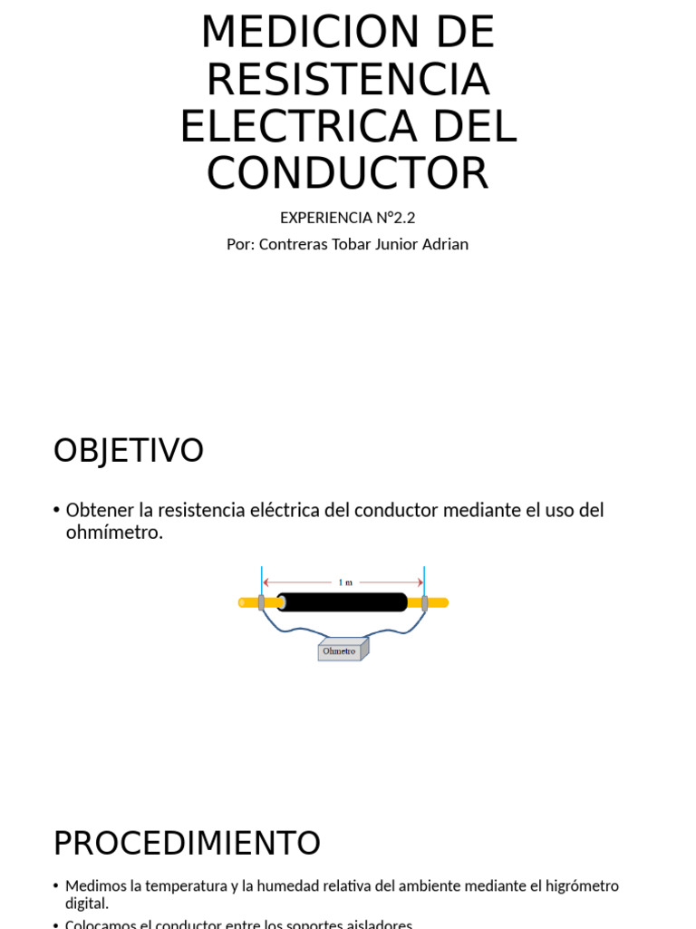 Medicion de Resistencia Electrica Del Conductor e2.2-Ctja | PDF