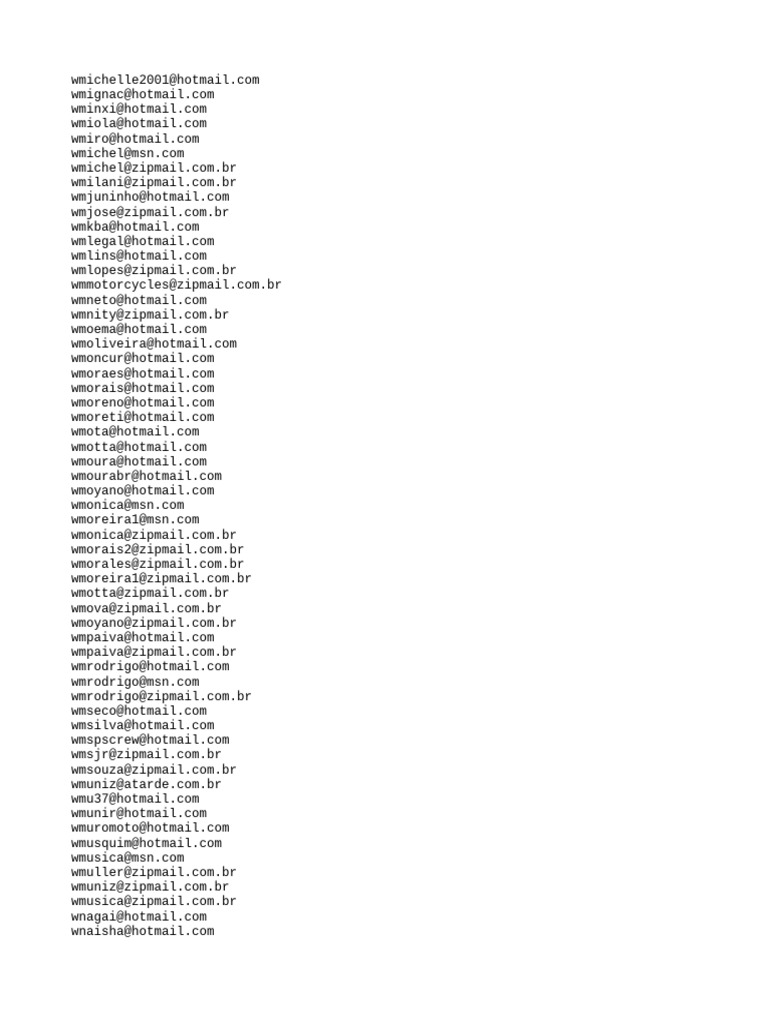 10 000 Emails Lista 1 (1) | PDF 10 000 Emails Lista 1 (1) | PDF