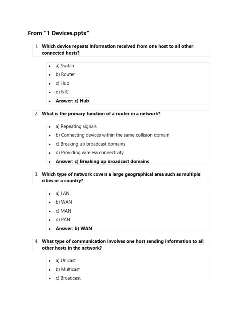 Network MCQs Updated | PDF | Internet Protocol Suite | Computer Network