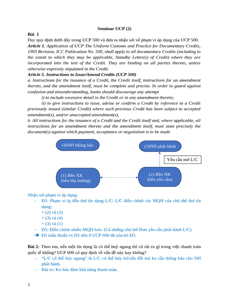 Tình huống UCP, SV (TQTMQT) | PDF