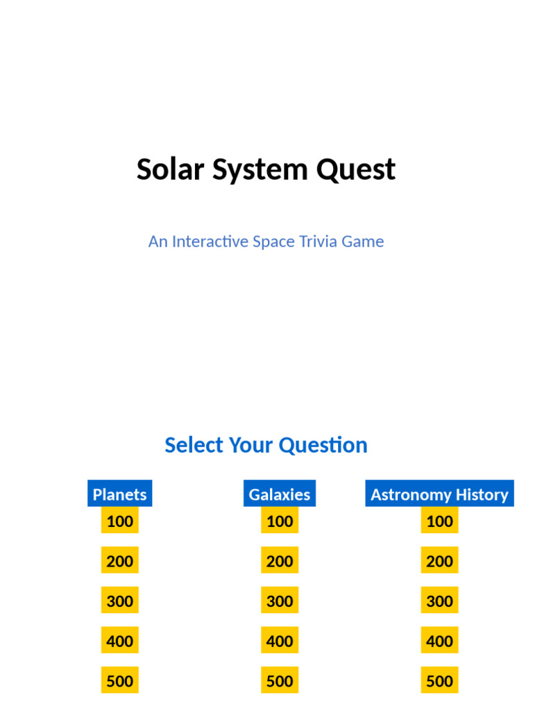 Solar System Quest | PDF