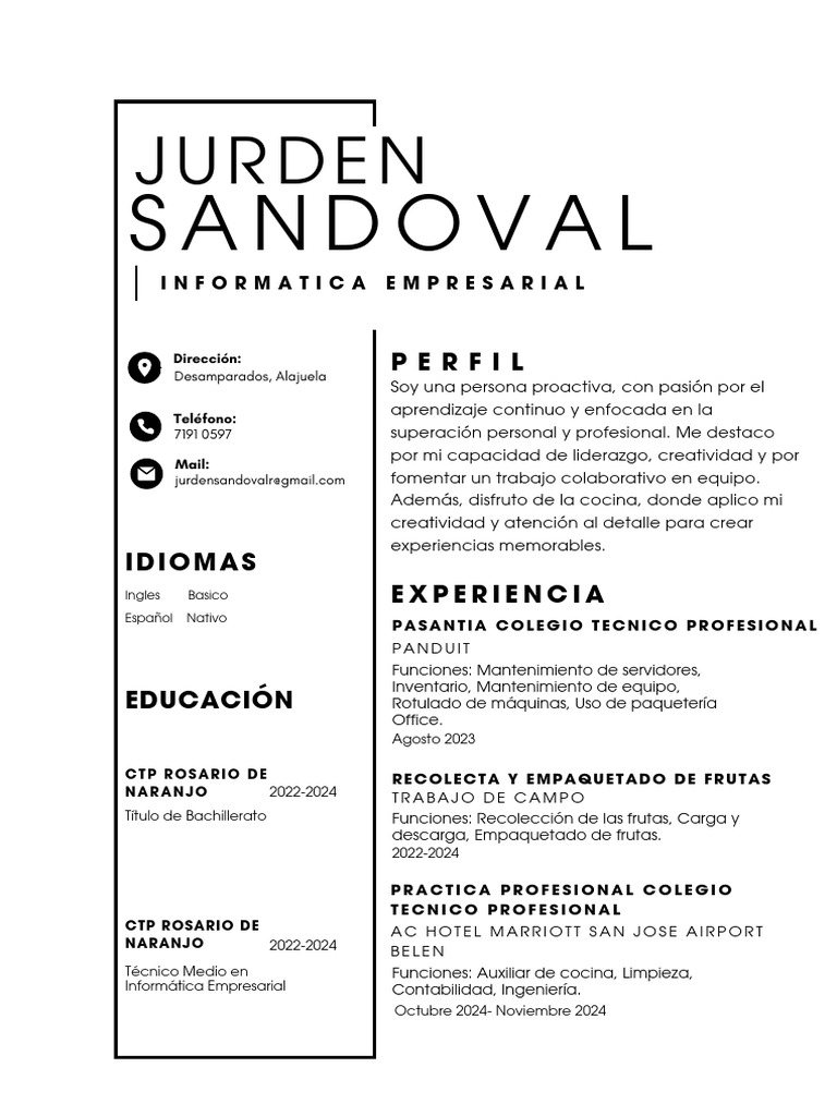Jurden Sandoval CV | PDF