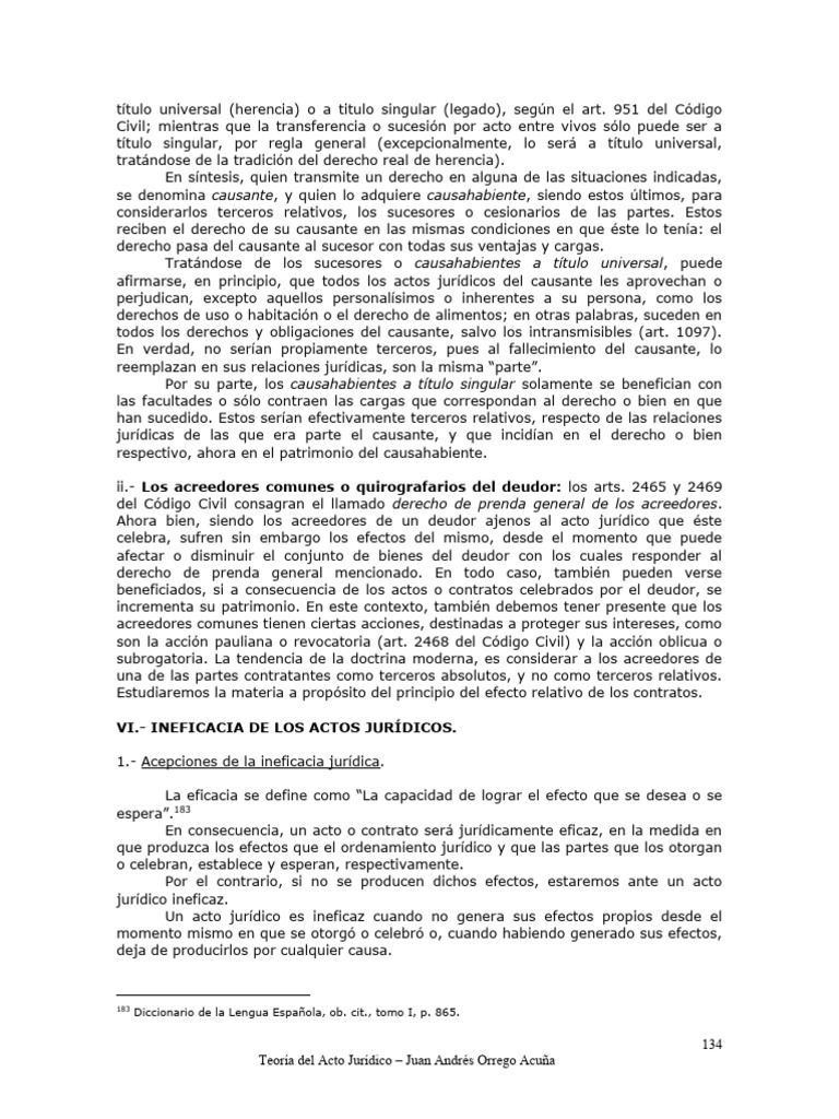Juan Andres Orrego - Ineficacia de Los Actos Jurídicos | PDF | Nulo (ley) | Justicia
