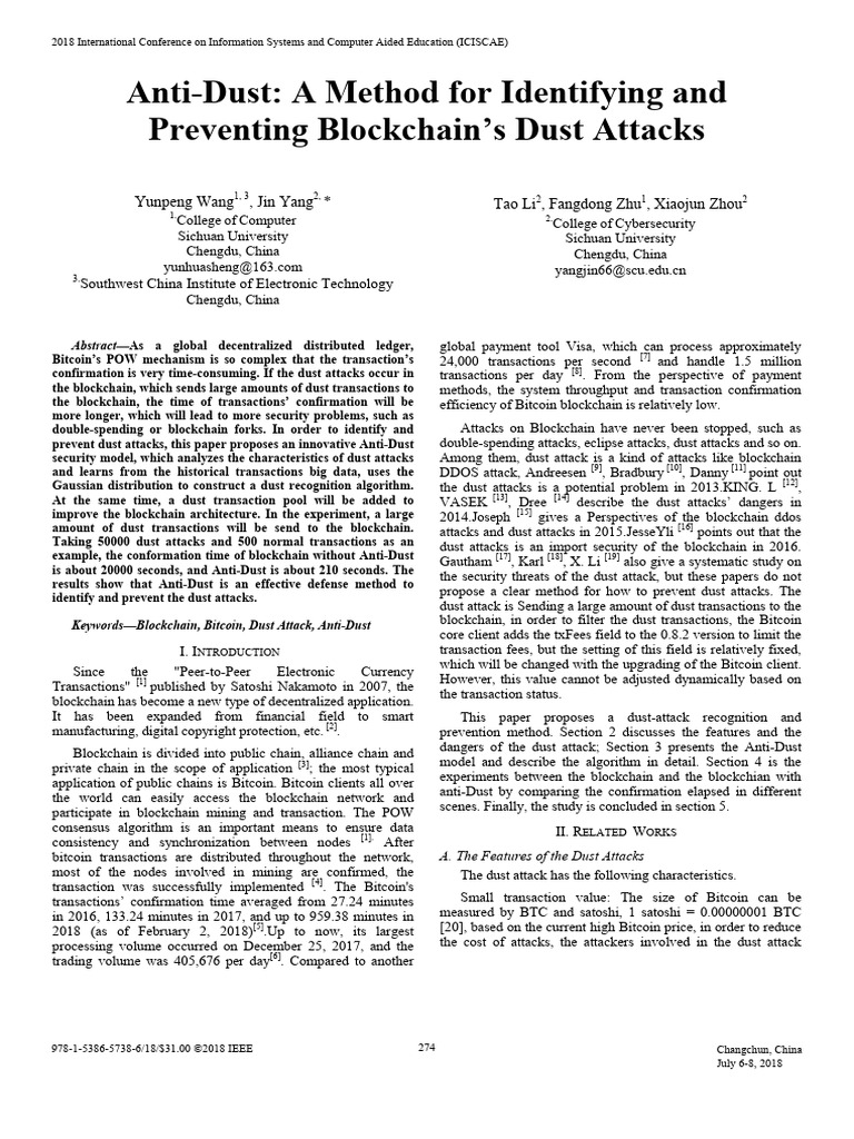 - 粉塵文獻 - Anti-Dust a Method for Identifying and Preventing Blockchain's ...