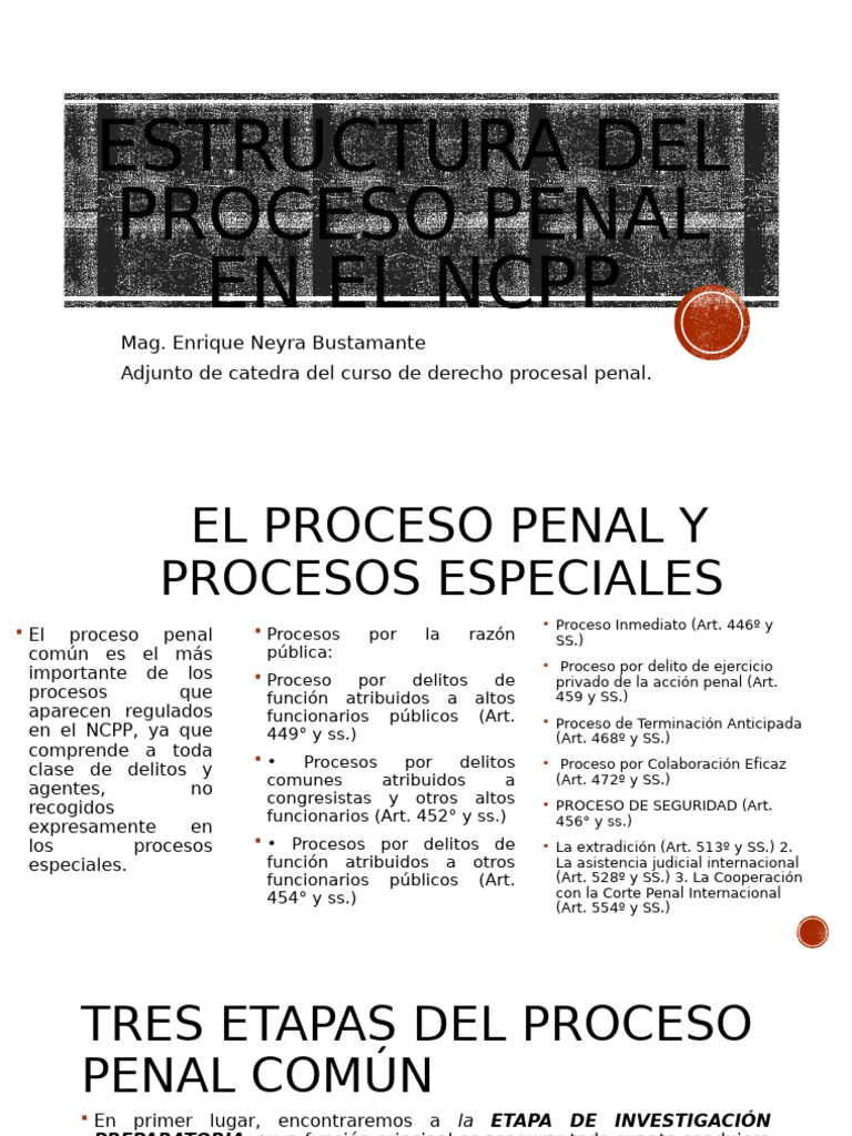 Estructura del proceso penal en el ncpp | PDF | Fiscal | Mandato