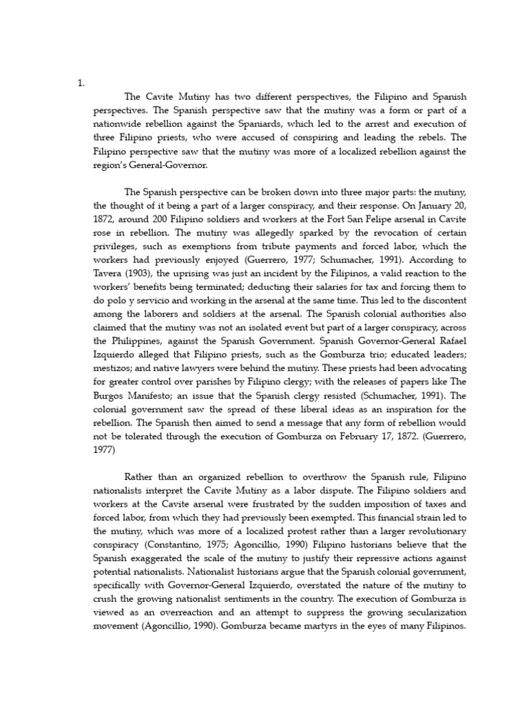 Cavite Mutiny: Filipino vs. Spanish Views | PDF | Philippines