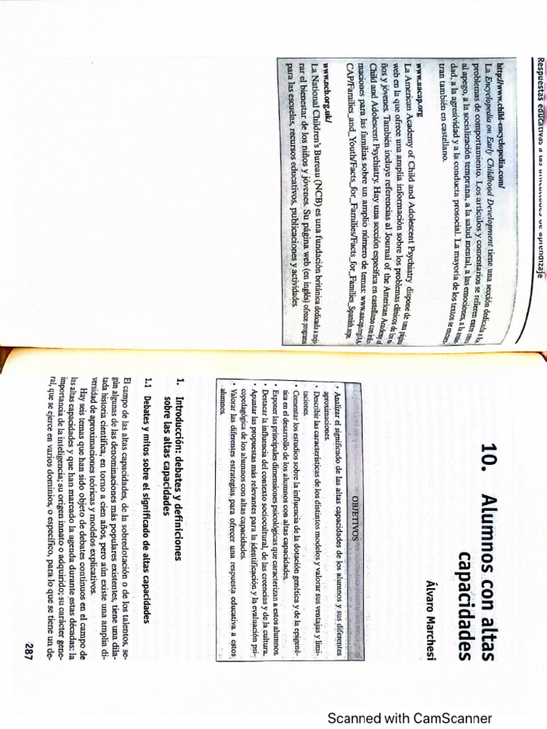 Capitulos - Altas Habilidades - Visual - Auditiva - Motriz. | PDF