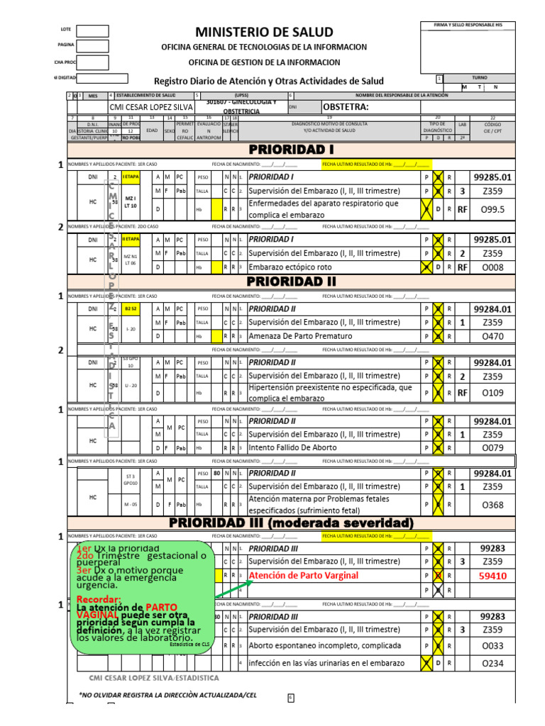 Modelo His de Prioridades Obstetricia | PDF | Partería | El embarazo