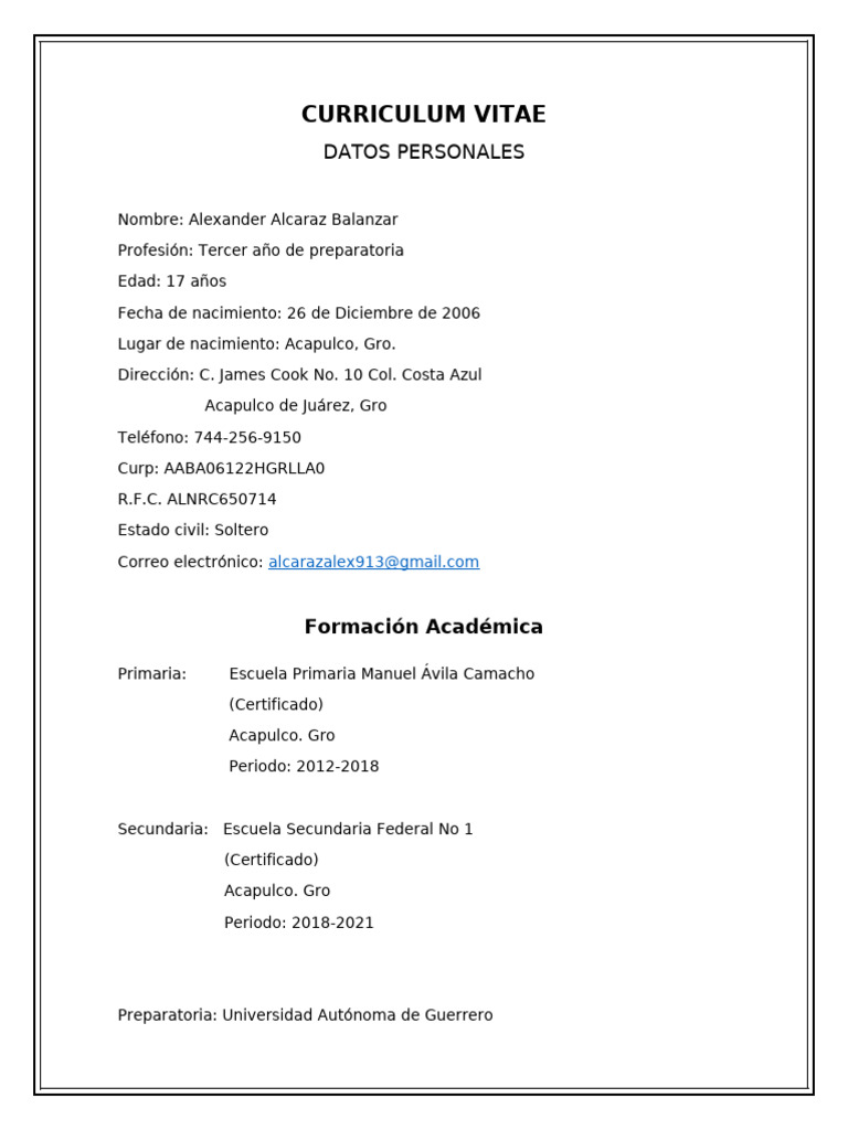 Curriculum Vita1 | PDF