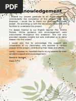 Acknowledgement For English Project Sample 2 | PDF | Career & Growth