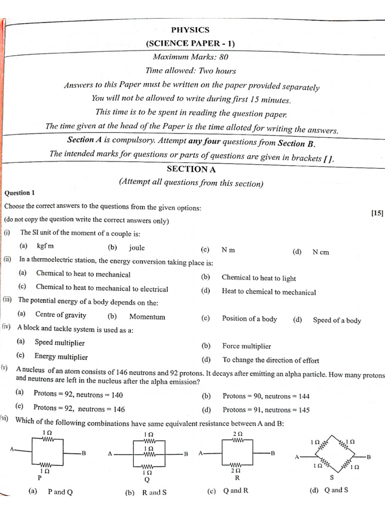 10th Physics ICSE | PDF