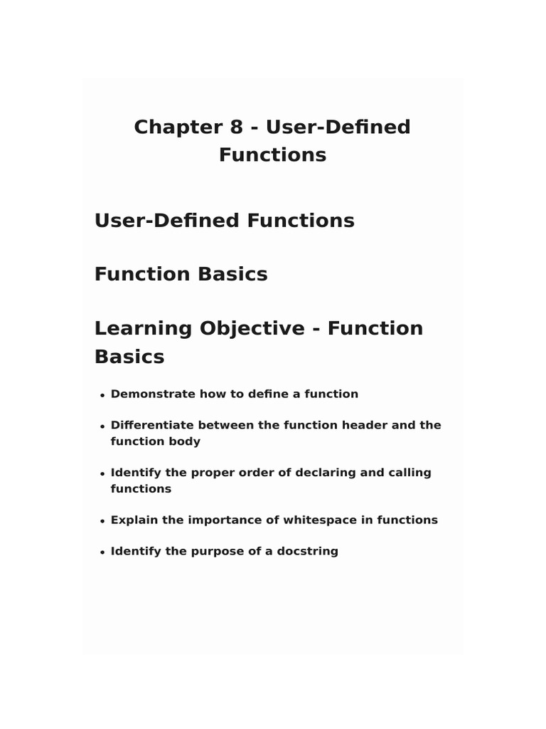 0102function Basics Lesson Notes Optional Downloaduser Defined Functions Function Basics