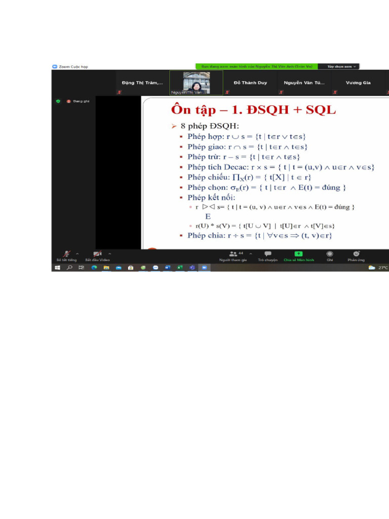 ôn tập csdl | PDF