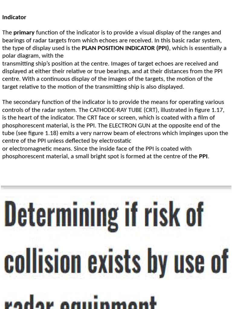 Plan Position Indicator PPI | PDF