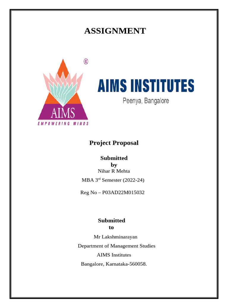 Statistics Assignment Front Page Format | PDF