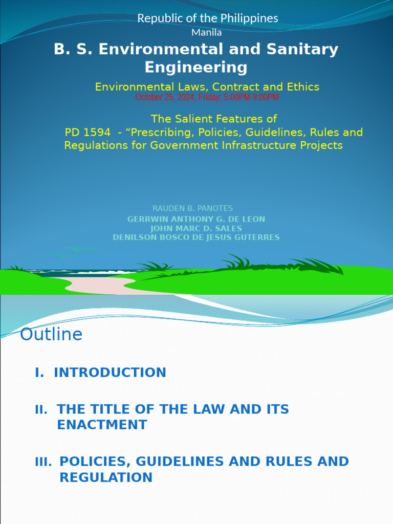 PD 1594 Reporting - GRP 2 | PDF | Bankruptcy | Specification (Technical ...