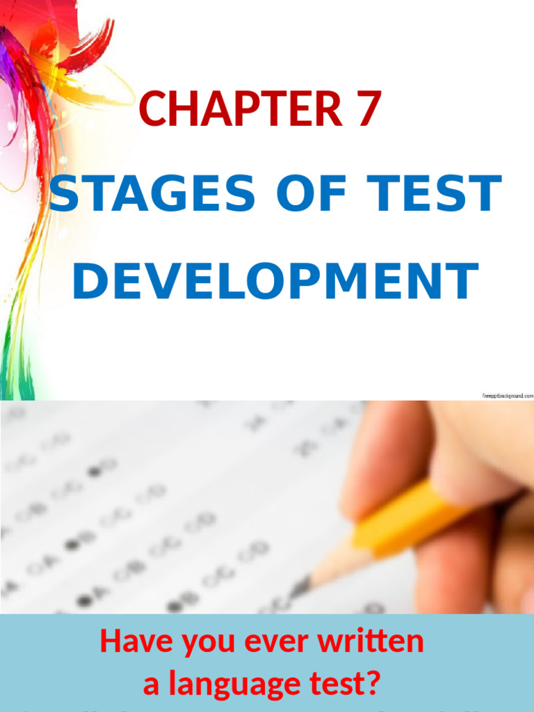 Stages of Language Test Development | PDF | Evaluation Methods | Human ...