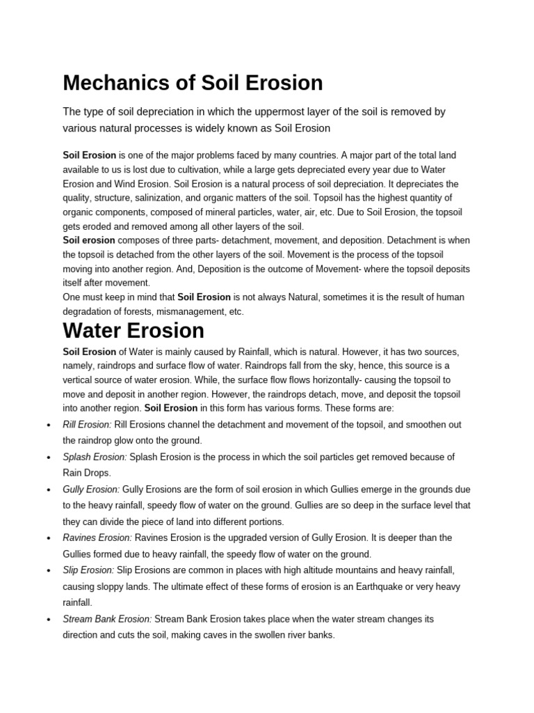 DM unit 2 (Autosaved) | PDF | Erosion | Soil