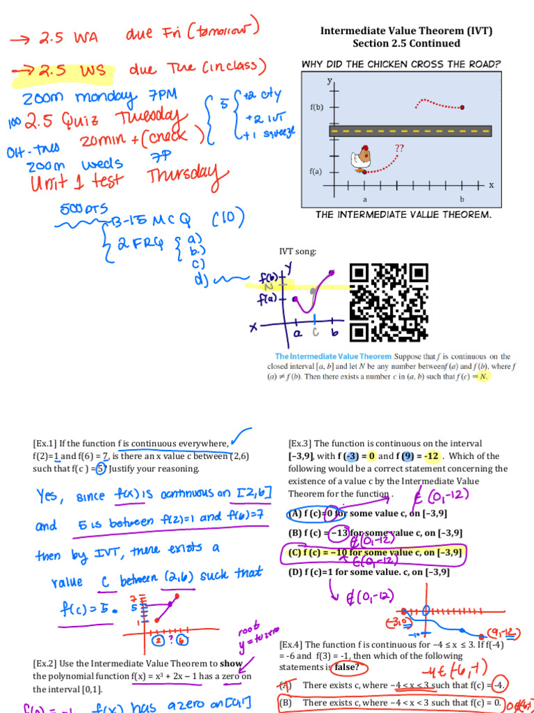 Calculus Students' IVT Guide | PDF | Algorithms | Mathematical Relations