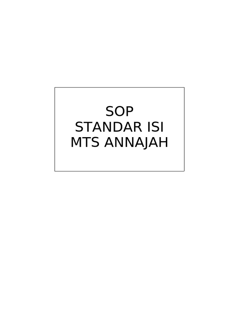 SOP Kalender & KTSP MTS Annajah | PDF