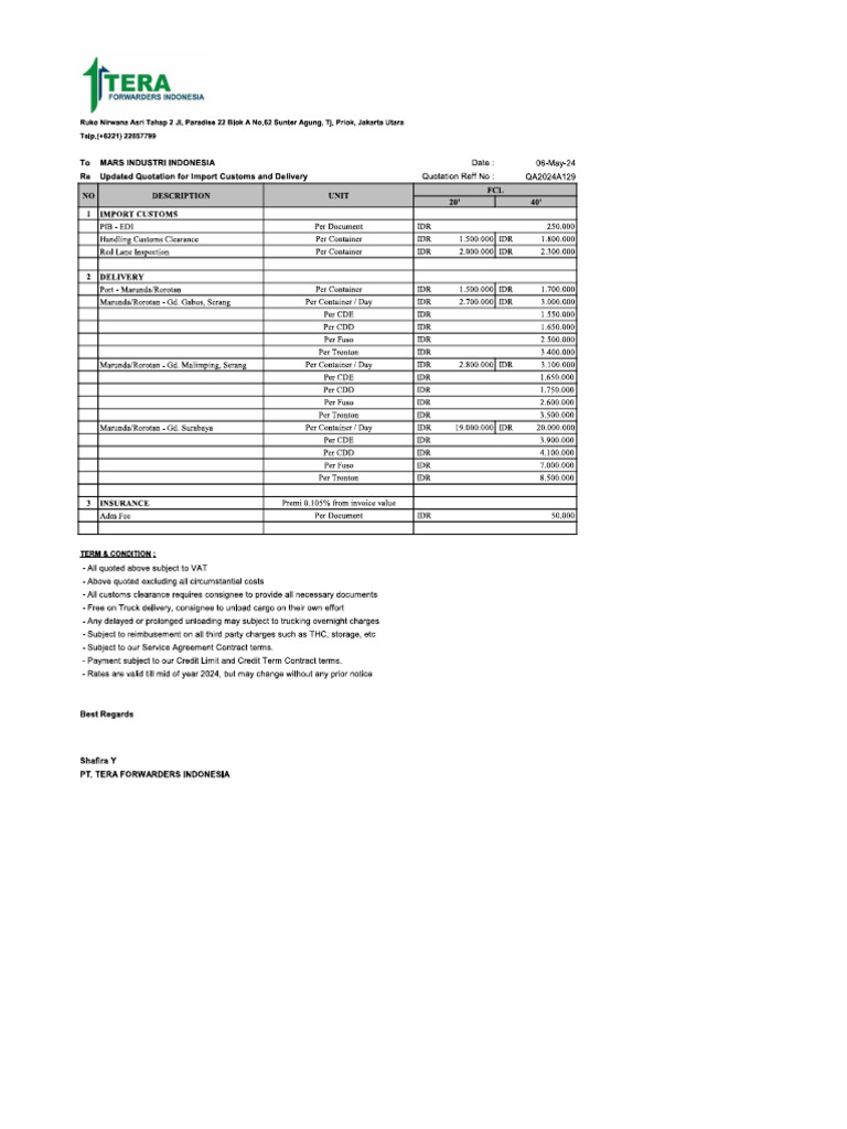 Quotation Tera | PDF