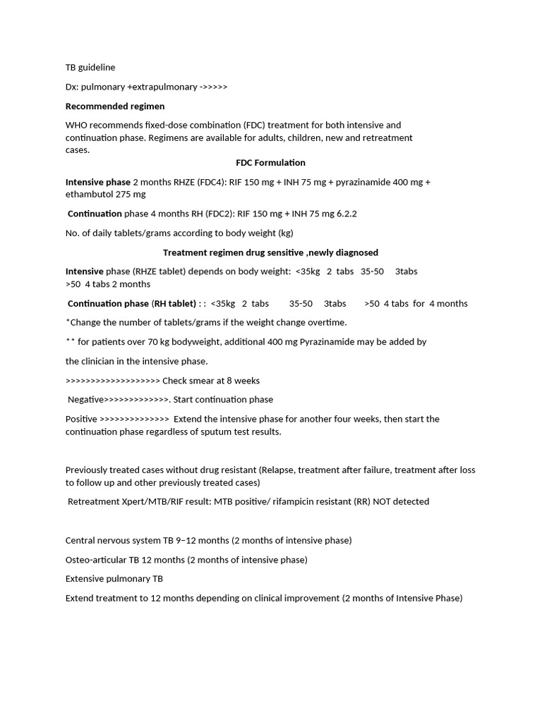 TB Guideline | PDF
