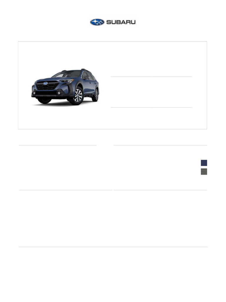 2024 Subaru Outback Premium Details | PDF | Car | Vehicles
