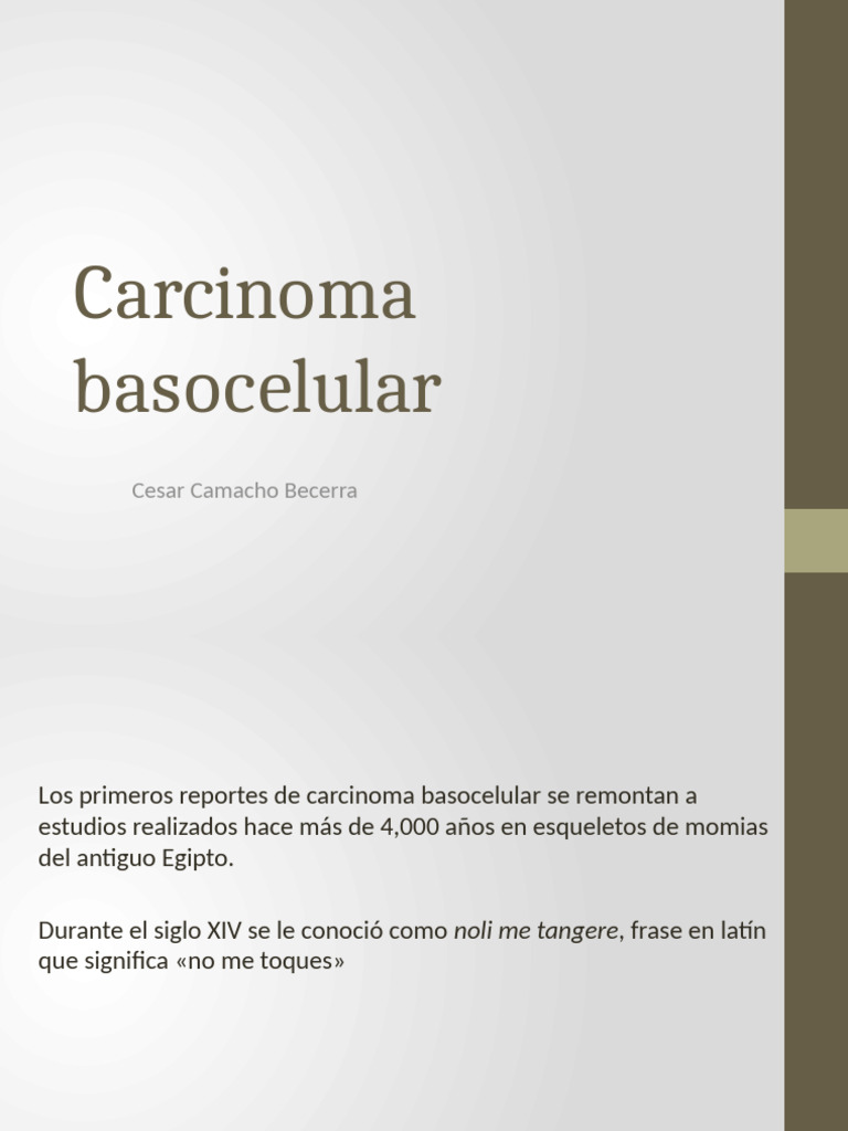 Cancer de Piel Basocelular | PDF | Cáncer de piel | Enfermedades y ...
