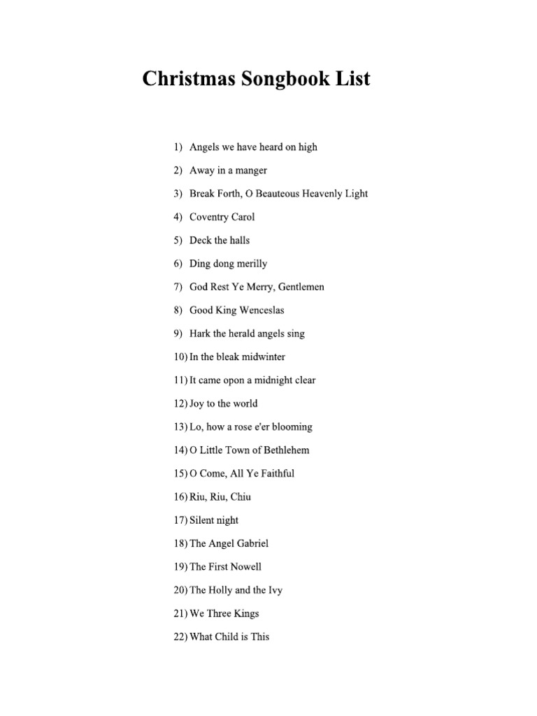 Christmas Songbook | PDF