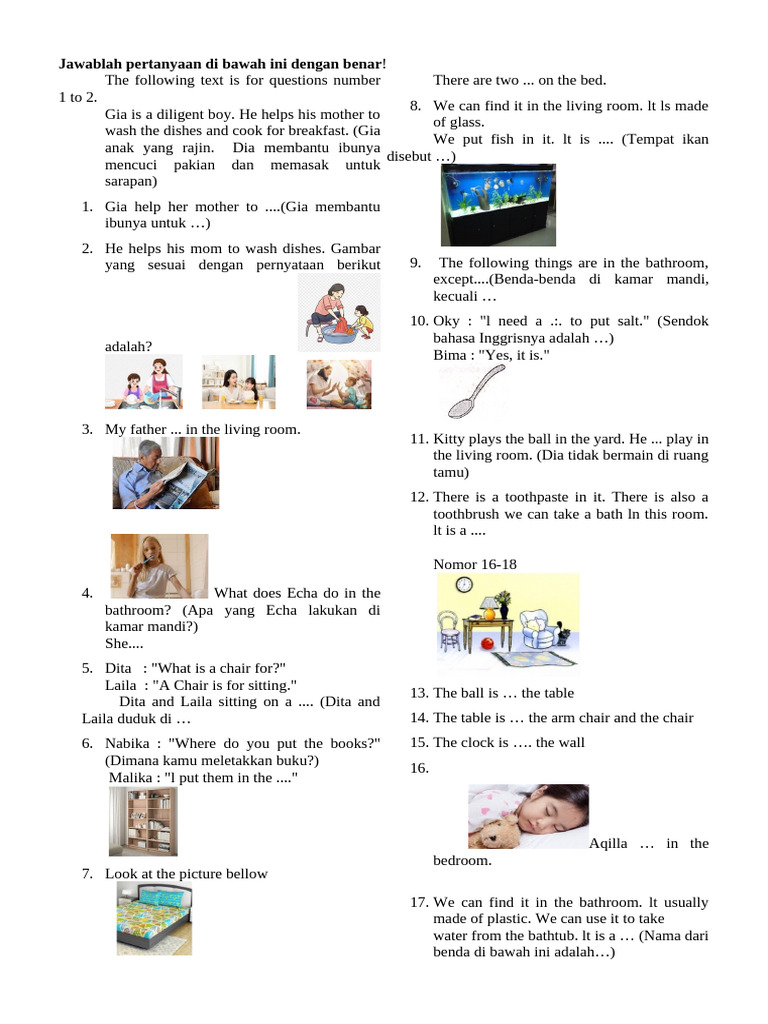 Latihan Soal Persiapan Ujian Kelas 4 | PDF | Bathroom | Home & Garden
