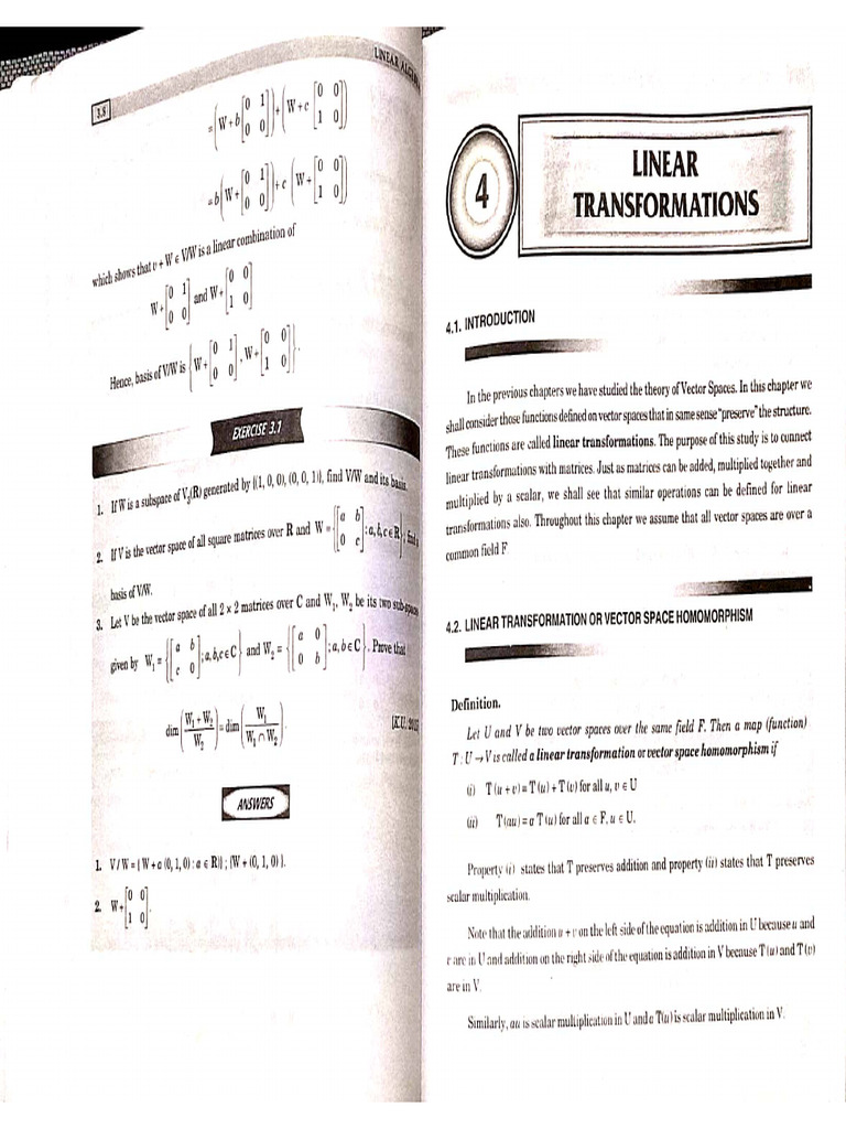 Linear Algebra Part 2 | PDF