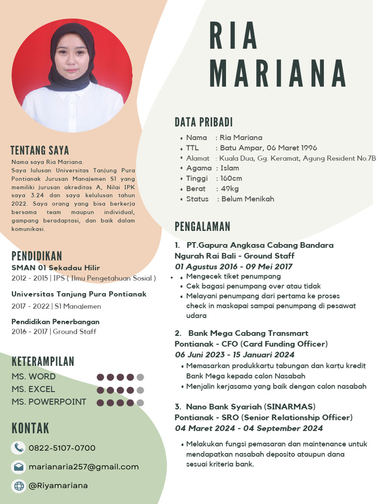 CV Ria Mariana | PDF