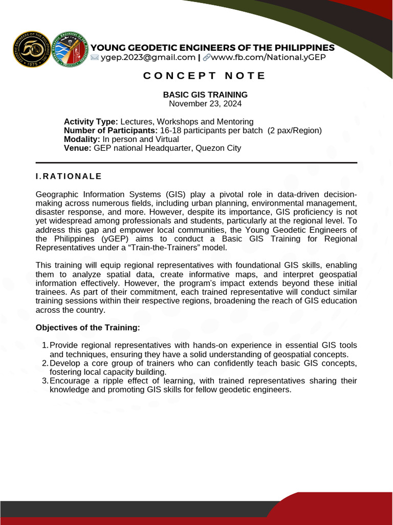 Gis Training Concept Paper | PDF | Geographic Information System ...