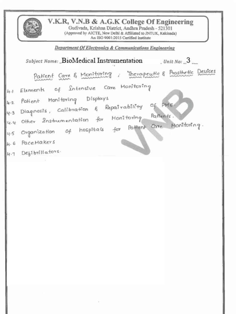 Bmi Unit-3 Part-1 | PDF