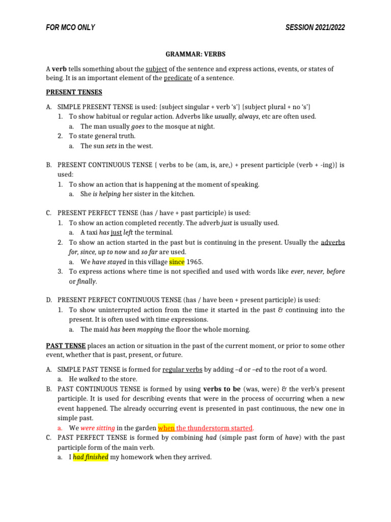 TOPIC 7 TENSES | PDF | Grammatical Tense | Verb