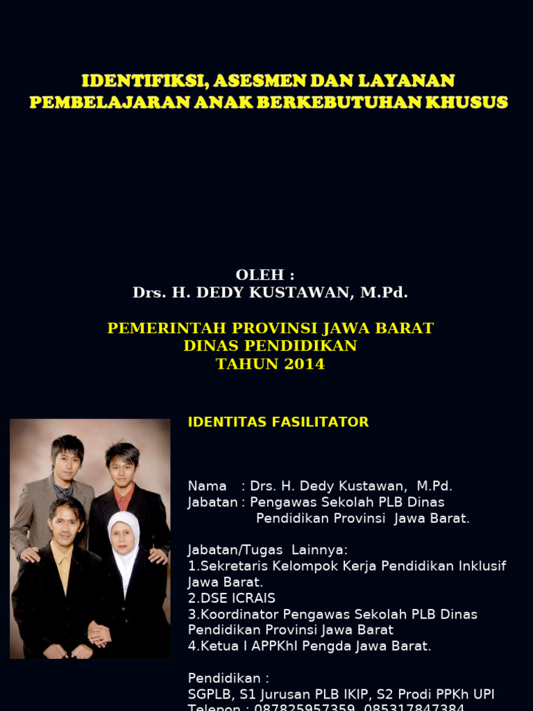 IDENTIFIKASI, ASESMEN DAN LAYANAN PEMBELAJARAN ABK | PDF