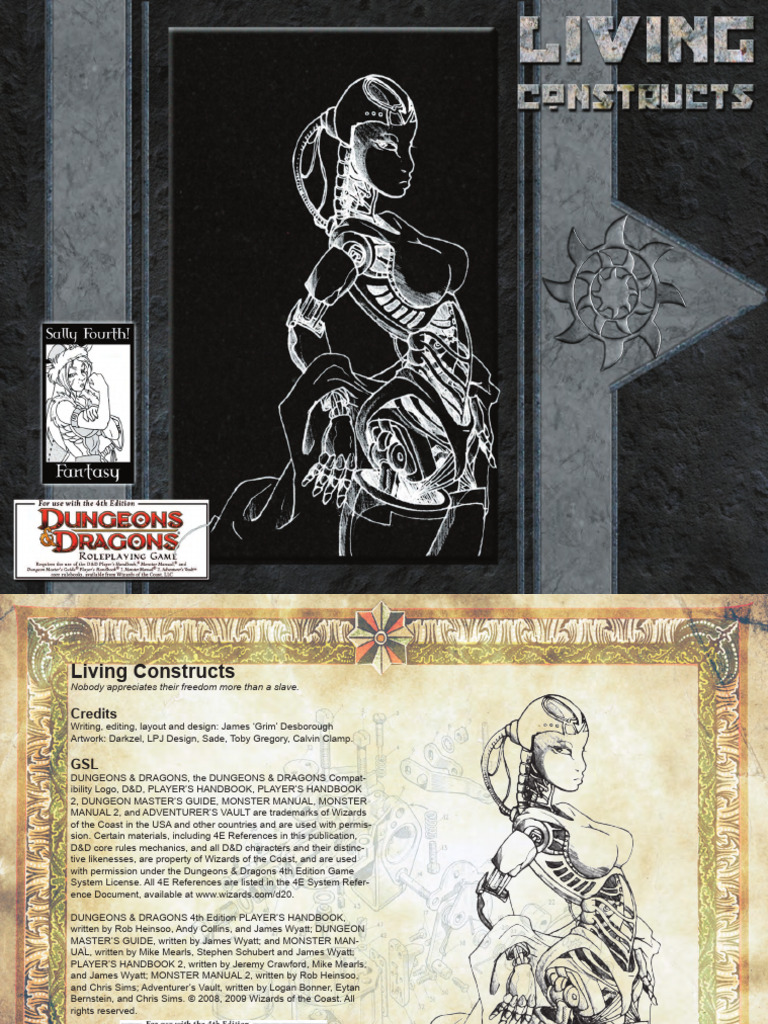 Races - Living Constructs | PDF | Dungeons & Dragons