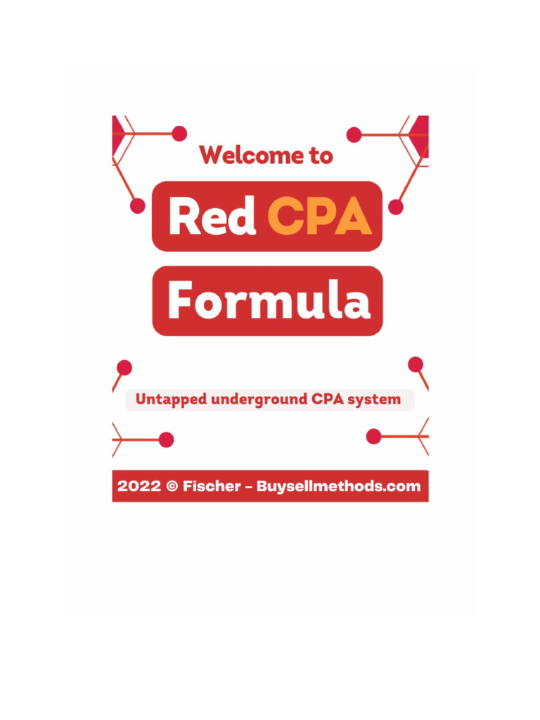 Red_CPA_Formula_Paid_Ebook_worth_$300_Untapped_Underground_CPA_System | PDF