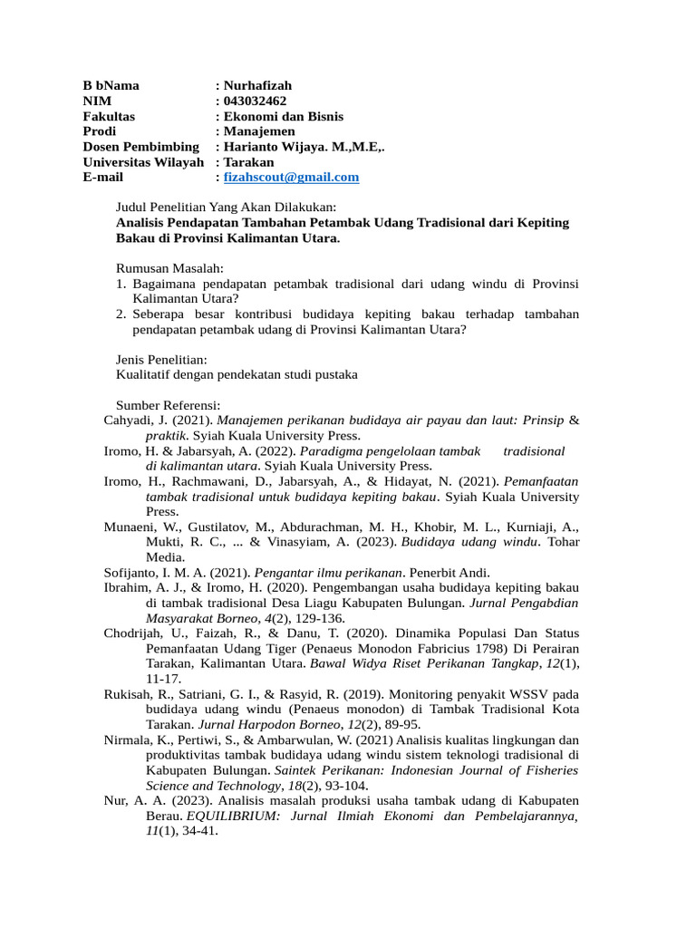 Tugas 2 Karil Nurhafizah 043032462 | PDF