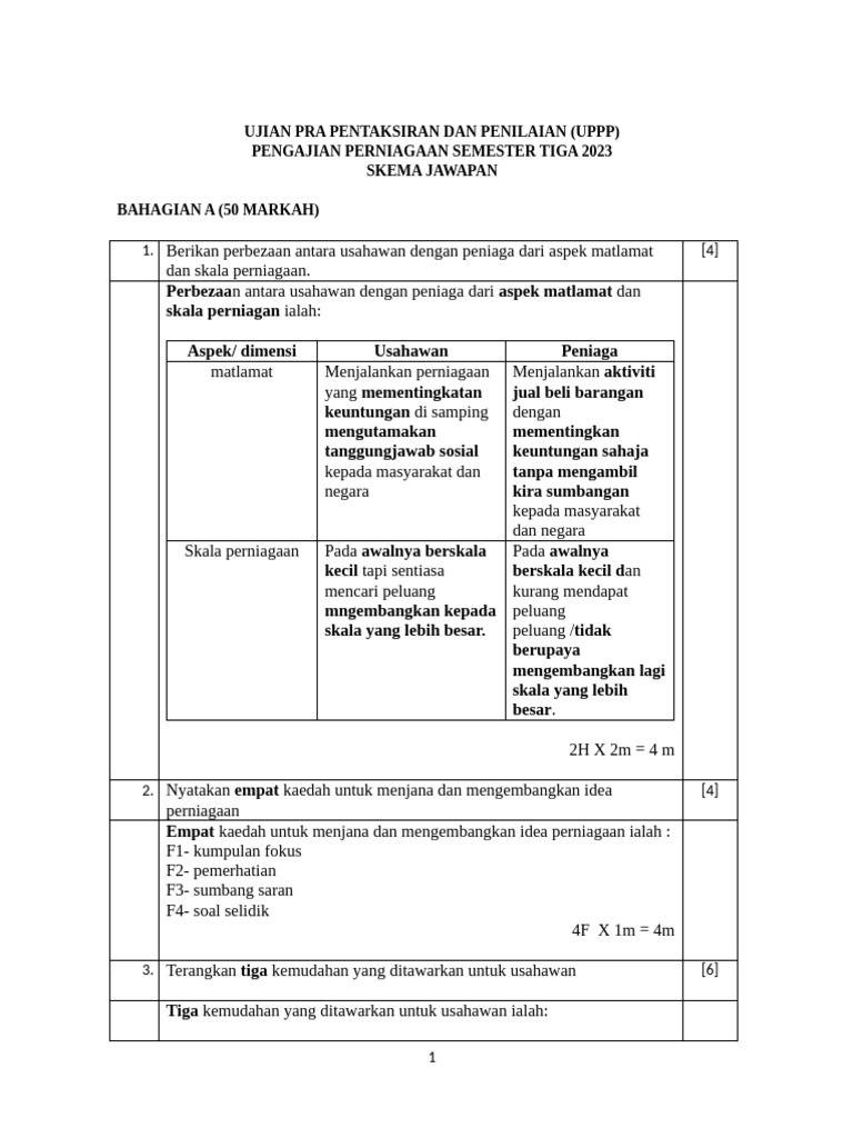 Ssaj PP3 2023 Skema | PDF